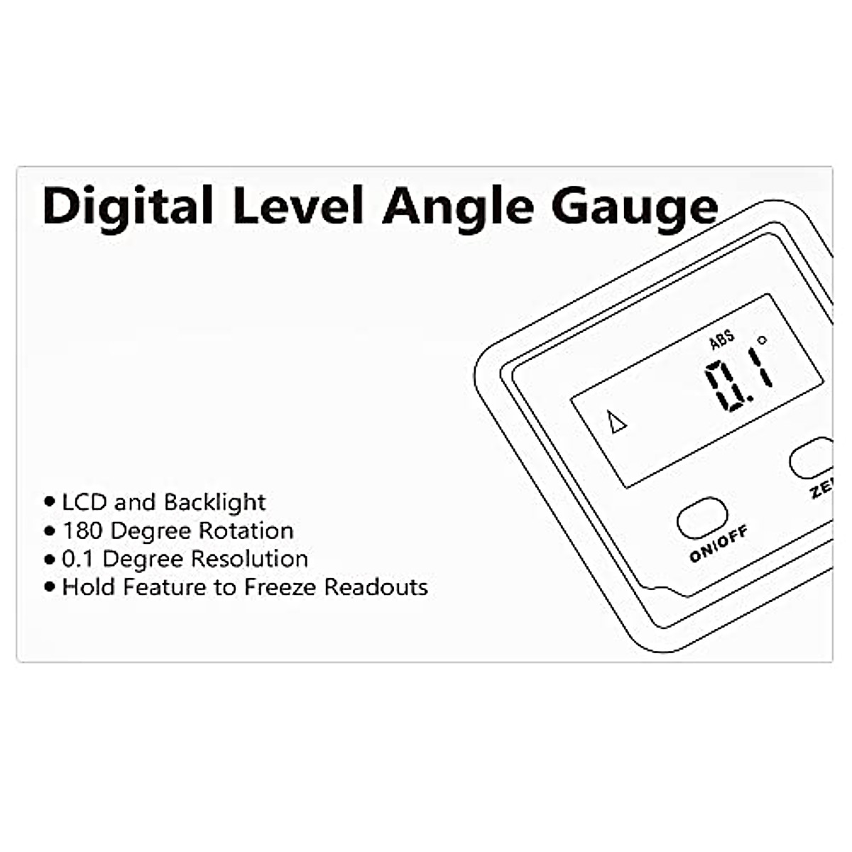 Digital Angle Finder Tool, Lytool Angle GaugeElectronic Level Tool with Bubble Level and Magnetic Base, Digital Inclinometer Angle Measuring Tool for Woodworking, Construction and Machinery