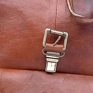 Shy Shy Let’s Touch The Sky Rustic Vintage Leather Backpack Travel Rucksack knapsack Daypack Bag for Men Women Brown (20 X 10 X 8 inches)