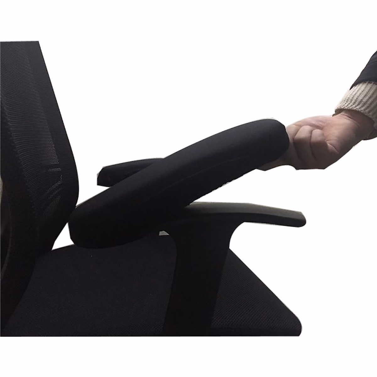 Loghot Set of 2 Office Chair Armrest Pads for Chair Armrest Slipcovers/Covers Maximum Relieves Elbow Discomfort Black