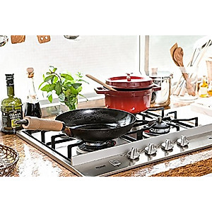 River Light Iron Frying Pan, Extreme Japan, 11.0 inches (28 cm), Induction Compatible, Made in Japan, Wok