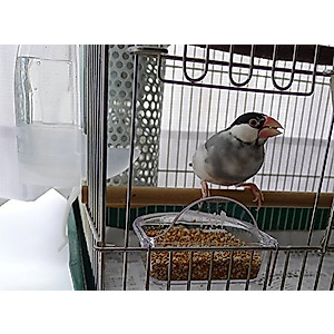 Bird Cage Seed Feeder Cup Shallow Style Set of 2 for Care , Treat (M)