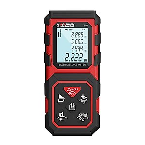 KEYFINOOL Laser Measurement Tool: 196Ft Laser Distance Measure with Enhanced ±1.5mm Accuracy, M/in/Ft Unit Switching, IP54 Shockproof, Area/Volume/Pythagoras