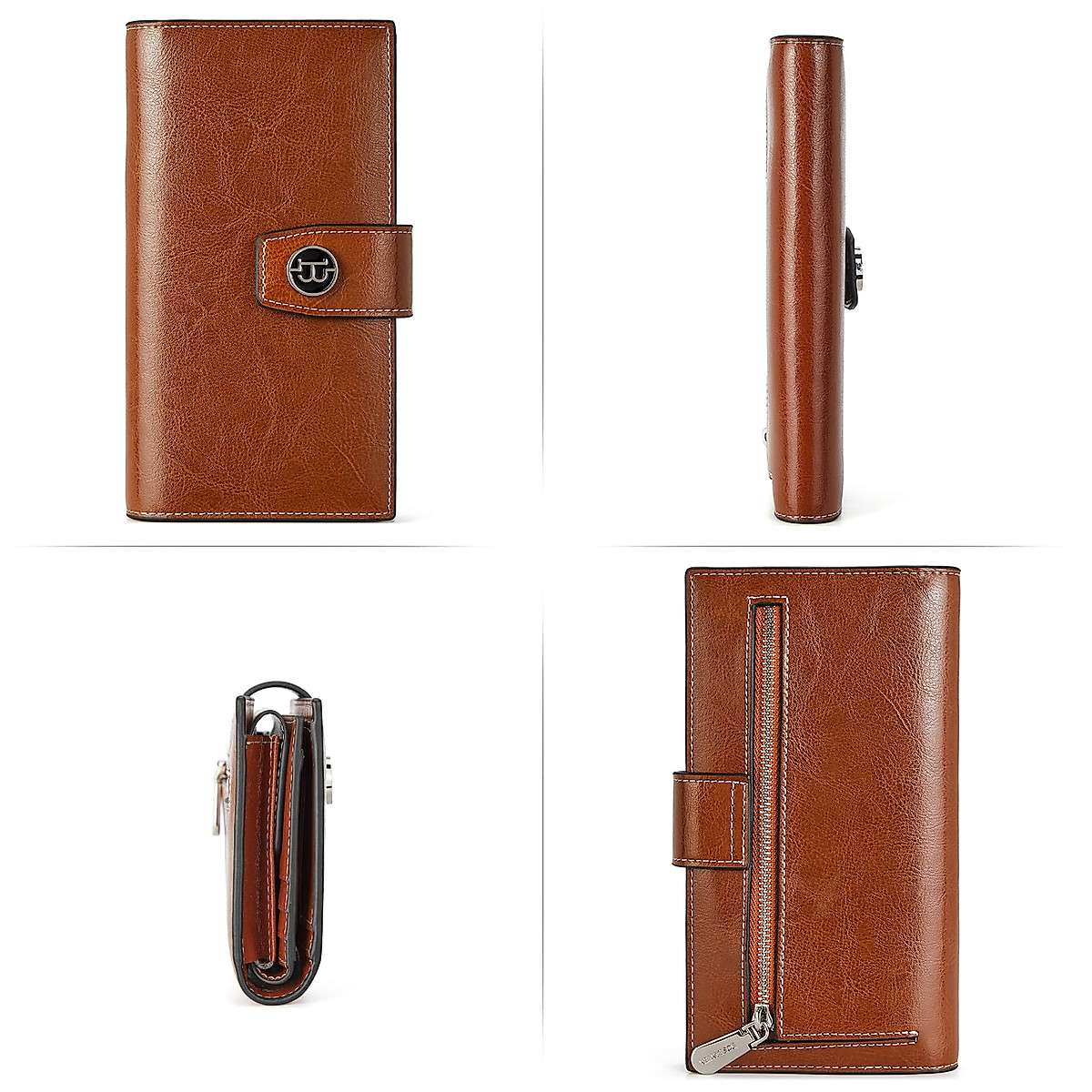 BOSTANTEN Womens Leather Wallets RFID Bundle Leather Laptop Backpack