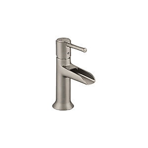 hansgrohe Talis C Classic Low Flow Water Saving 1-Handle 1 7-inch Tall Bathroom Sink Faucet in Brushed Nickel, 14127821