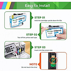 Greenjob LC3037 Ink Cartridges Compatible Replacement for Brother LC3037 LC3037XXL LC3039, High Yield use with MFC-J6945DW MFC-J5845DW XL MFC-J5945DW MFC-J6545DW XL (2 BK/C/M/Y)
