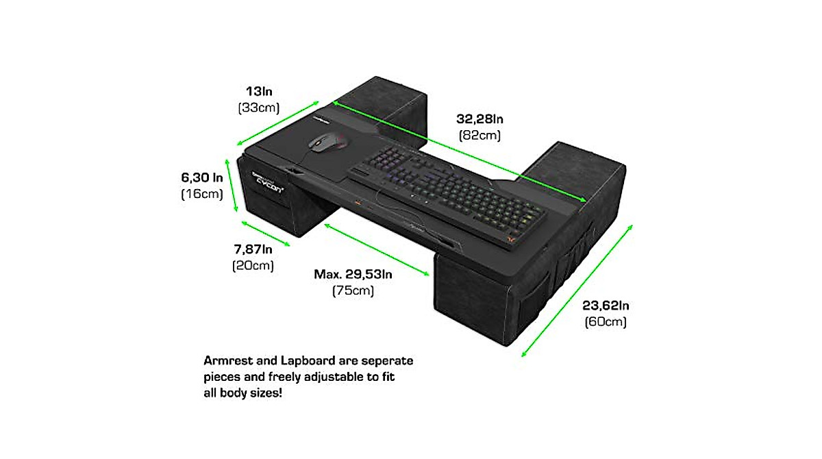 Couchmaster CYCON² Black Edition - Couch Gaming Desk for Mouse ...