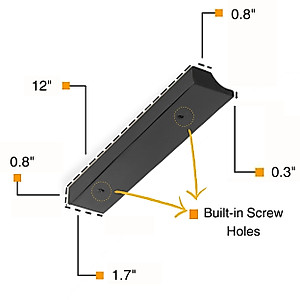 Rustic State Vigo 4 Sectional Adjustable Under Cabinet Mount Wood Stemware Rack Hanging Shelf Glassware Holder Bar Organizer with up to 12 Wine Glass Storage 12 Deep Long Black