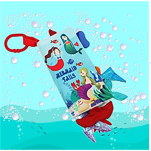 Fish Baby Books Toys 0-6-12-18 Months,Touch Feel Crinkle Cloth Books For Babies Infant Newborn 0-3 Months Baby Girl Boy Shower Gifts Toys,Soft Teething Stroller Toy,Christmas Stocking Stuffers-Mermaid