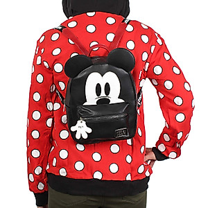 Disney Mickey Mouse 3D Character Ears Faux Leather Mini Backpack Purse