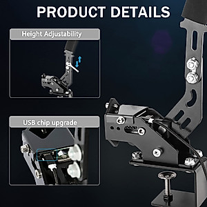 Anman G920 USB Handbrake,14-bit Progressive Handbrake with Clamp for PC Windows Racing Games Logitech G920/G923 Thrustmaster Peripherals/Dirt Rally