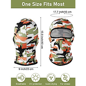 54 Pcs Balaclava Face Mask UV Sun Protection Ski Full Face Mask Breathable Full Head Mask Motorcycle Cycling Bike Ski for Men Women