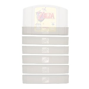 GGG0030 Video Game Cartridge Dust Cover 6 Pack: for Nintendo 64 Games (N64 Cart Protector Sleeve Cover or Case)