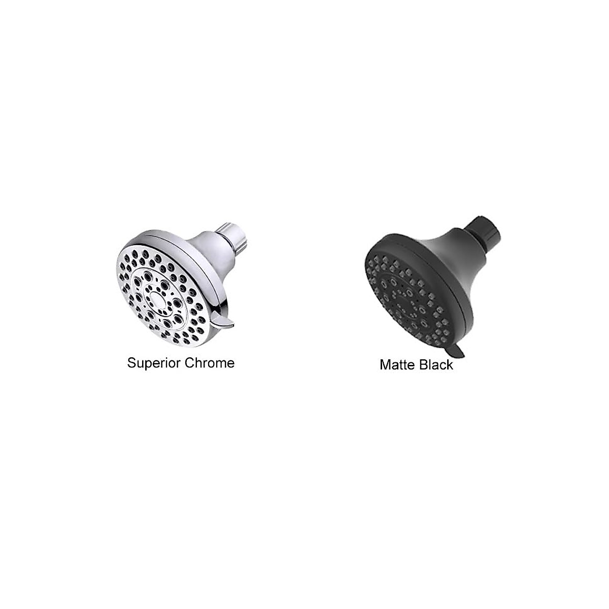 High Presssure Shower head, Premium Chrome Bathroom Fixed Showerhead, 5 Spray Settings Showerheads for Low Water Flow- Excellent Shower Head Replacement for Luxury Shower Experience