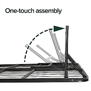 ZINUS SmartBase Mattress Foundation with Headboard / 14 Inch Metal Platform Bed Frame / No Box Spring Needed / Sturdy Steel Frame / Adjustable Headboard Height, Queen