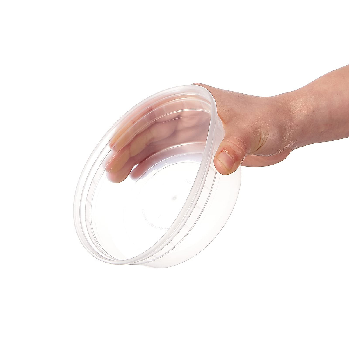 FULING [48pack 8oz Plastic Containers with Lids Deli Disposable Food Storage Takeout Containers Airtight BPA-Free Leakproof Round Bowls for Soup Salad Restaurant Supplies with Clear Lids