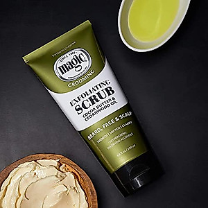 SoftSheen-Carson Magic Men's Grooming Facial Exfoliating Scrub, Softens, Smooths and Clarify, With Cocoa Butter and Cedarwood Oil for Beard, Skin and Scalp, 6.7 fluid ounces