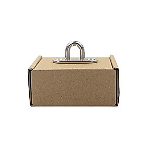 FGen 10 Pieces Stainless Steel Eye Board Ocean 5Th Oval Buckle Fixed Plate Seat Rope Pull Ring Oval Door Buckle