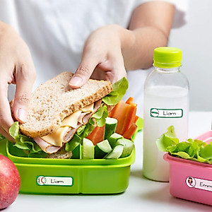 108-PACK Baby Bottle Labels, Daycare Labels. Name Labels / Clothing Labels for Daycare, School, Sports, Kids Gear. Waterproof, Self Laminating, & Heat Resistant!