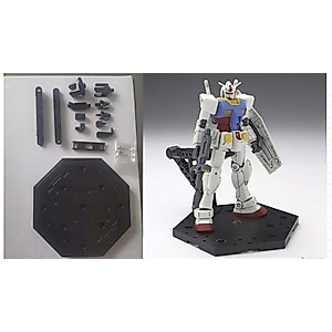Bioristar HG RG Hobby Action Base Gundam Model Stand Hobby Display Stand Pack of 2 (1/144 Scale) (2pcs Black)