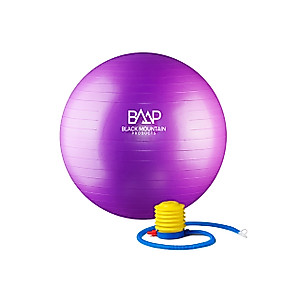 Black Mountain Products Professional Grade Stability Ball, Purple, 55 cm