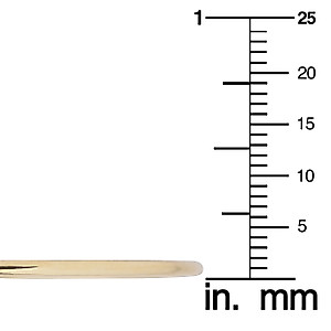 Kooljewelry 10k Yellow Gold 2 mm High Polish Bangle Bracelet