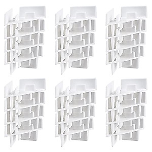 24 Pcs Tray Stackers Sets for Harvest Right Freeze Dryer Accessories Cabinet Pantry Stackable Trays Organizer Storage Stacking Holder Rack Kitchen Countertop for Canteens Fast Food Restaurants