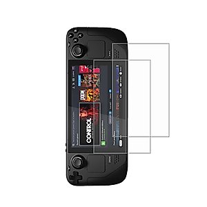 rapell 2-Pack Screen Protector Compatible for Steam Deck Ultra HD Glass Protector 9H Hardness Tempered Glass Screen Protector Compatible for Steam Deck