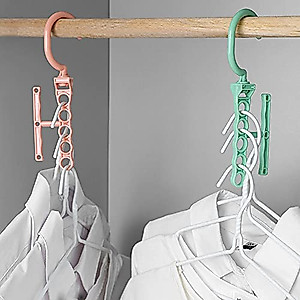 AIXITONG 3Pcs Multifunctional Drying Rack 360-degree Rotating Drying Rack Hook Hanger with Connecting Hook for Drying and Storage