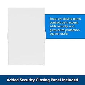 PetSafe NEVER RUST Dog and Cat Door, Large, For Pets Up To 100 lb, Paintable, Easy DIY Installation, Closing Panel Included, Install in Interior and Exterior Doors or Walls, Durable, Adjustable Flap