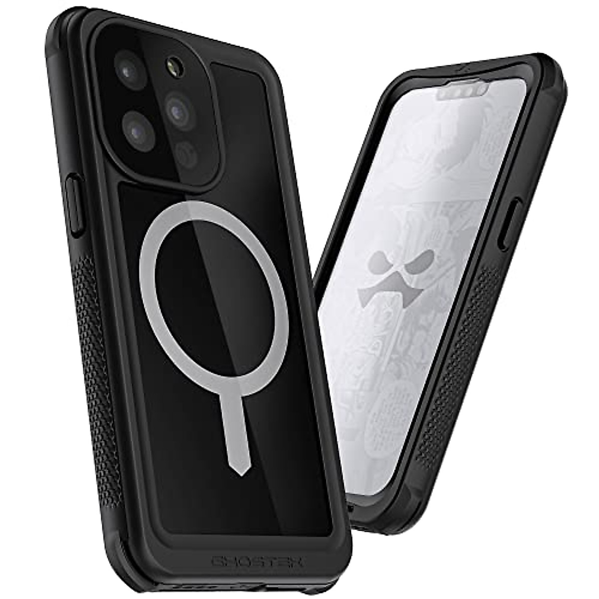 Ghostek NAUTICAL iPhone 13 mini Case Waterproof with Screen Protector, Belt Clip Holster, and MagSafe Magnet Built-in Protective Full Body Cover Designed for 2021 Apple iPhone13mini (5.4 inch) (Black)