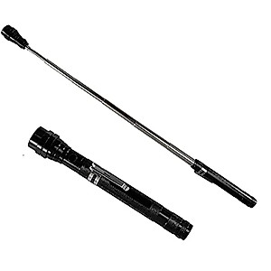 Magnetic Pickup Tool with LED-Telescoping Magnet Pick Up Gadget Tool for Men, DIY Handyman by QPEY