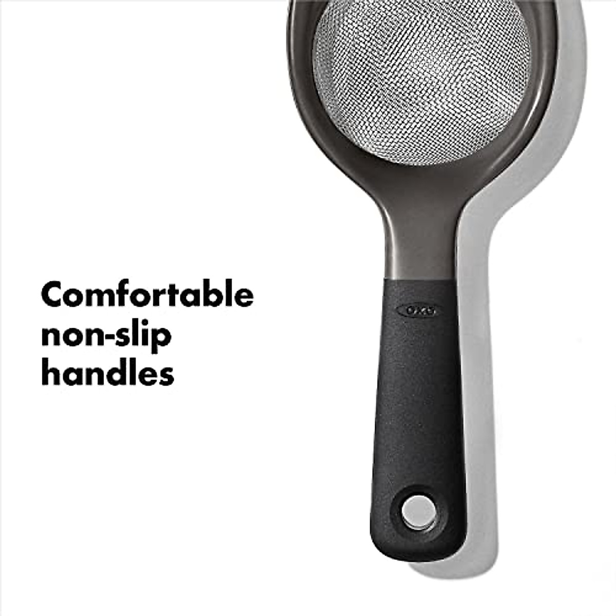 OXO Good Grips 3-Piece Strainer Set, Black