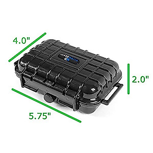 CASEMATIX Protective Travel Case Compatible with ZOLEO Satellite Communicator - Crushproof & Waterproof Case for Satellite Phone Accessory, Charging Cable and Carabiner - Case Only