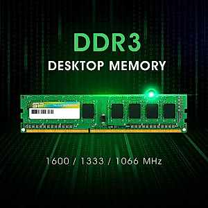 Silicon Power DDR3 16GB (2 x 8GB) 1600MHz (PC3 12800) 240-pin CL11 1.35V / 1.5V Unbuffered UDIMM PC Computer Desktop Memory Module Ram Upgrade