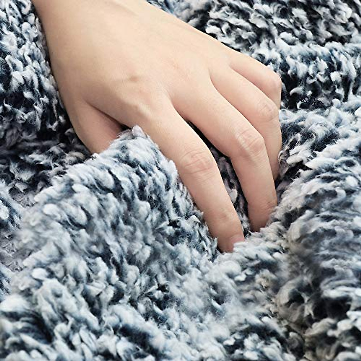 EMME Fleece Baby Blanket for Boys Plush Soft Sherpa Baby Blanket Cozy Toddler Blanket Kids Sleeping Blanket Nap Blanket Fuzzy Blanket for Crib, Stroller, Travel, Outdoor, Decorative (Navy, 30"x40")