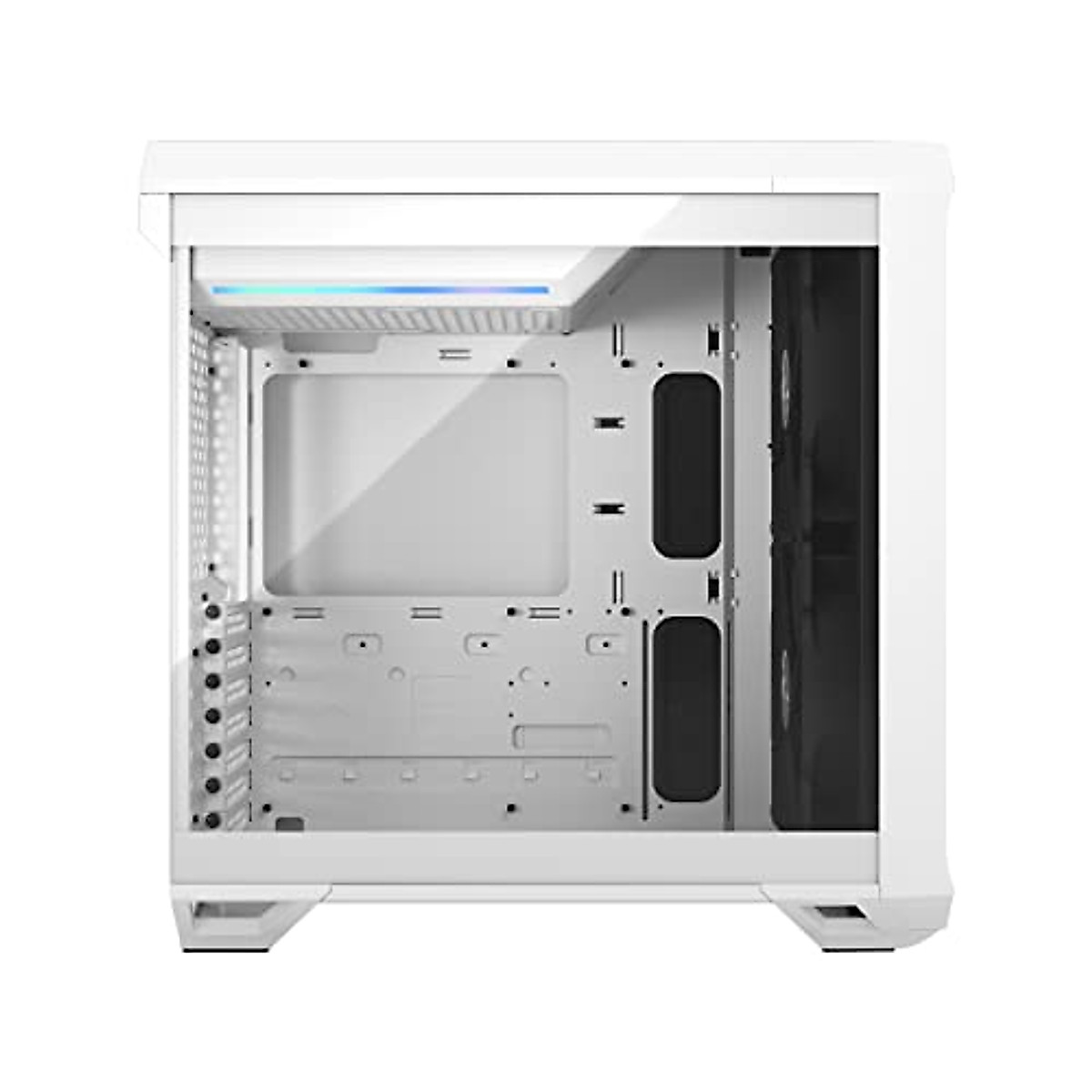 Fractal Design Torrent Compact White - Clear Tint Tempered Glass Side Panel - Open Grille for Maximum air Intake - Two 180mm PWM Fans Included - Type C - ATX Airflow Mid Tower PC Gaming Case
