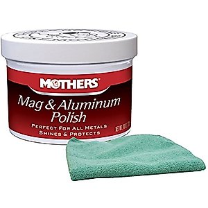 Mothers Mag & Aluminum Polish (10 oz.) Bundle with Microfiber Cloth (2 Items)