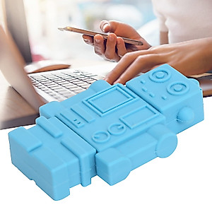 Cute USB Flash Drive, Novelty Cartoon Blue Robot Appearance Thumb Drive, Pendrive Memory Thumb Stick for Date Storage, Gifts for School Students Kids Children Teacher Collegue Employees (128GB)