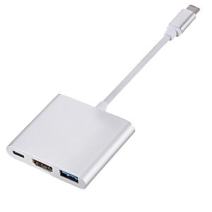 XIAYIO USB C to HDMI Adapter, USB C to HDMI 4K Hub, 3 in 1 USB 3.1 and Type-C PD Port Compatible with MacBook/MacBook Pro/Air, iPad, Samsung Galaxy S9/S10/ S20/ S21/Note 9/Note 10/Note 20