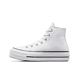 Converse Women's Chuck Taylor All Star Lift High Top Sneakers, White/Black/White, 7 Medium US