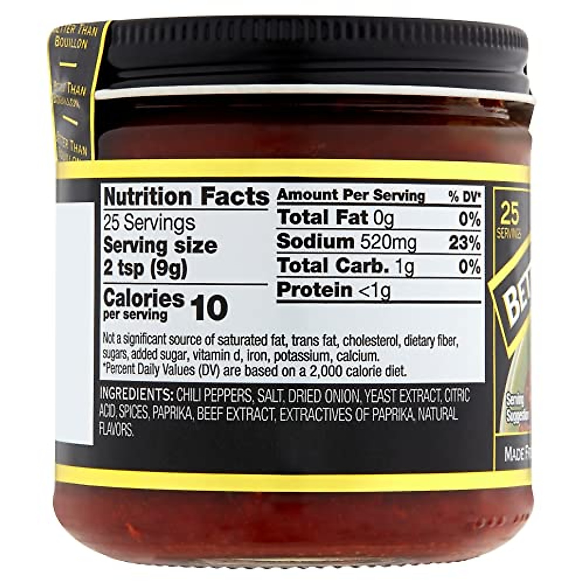 Better Than Bouillon Chili Base, Made from Select Roasted Chili Peppers & Spices, Blendable Base for Added Flavor, 8-Ounce Jar (Pack of 1)
