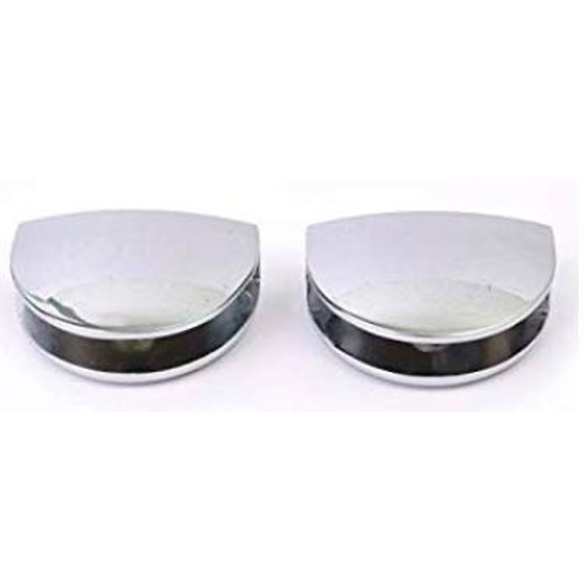 BSM Marketing Set of 2 Long Glass Shelves with Chrome Supports Bathroom Bedroom Kitchen Office (600mm x 150mm) Appox 24" x 6"