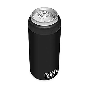 YETI Rambler 12 oz. Colster Slim Can Insulator for the Slim Hard Seltzer Cans, Black