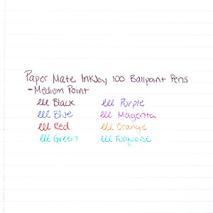 Paper Mate InkJoy 100RT Retractable Ballpoint Pens, Medium Point, Assorted Ink, 8 Pack (1945935)