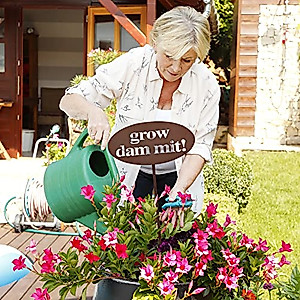 Grow Dammit Funny Garden Stake Metal Sign,Outdoor Sign Farmhouse Decor,Garden Stakes Sign Funny Gardening Gifts with Gift Box for Outdoor Lawn Yard Garden Decorations (23.6 Inches Tall)