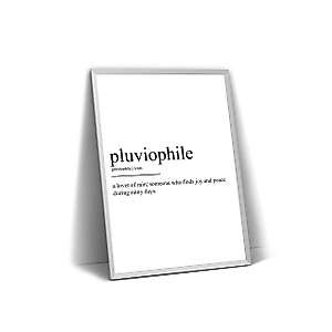 Pluviophile Definition Print - Version 2 - Poster Wall Art Quote Typography Home - Frame Not Included
