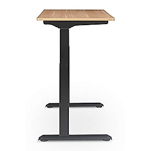 Serta Creativity Electric Height Adjustable Desk, 47" Inch Wood Desktop Sit Stand Table for Office, Work from Home Furniture, Easy to Assemble, Light Brown