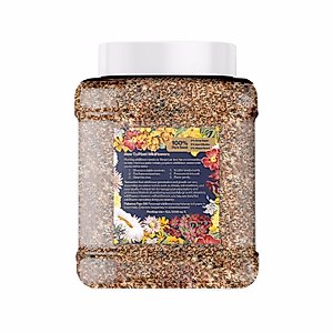 Bulk Wildflower Seed Shaker – Perennial Flower Seeds Mix to Plant Anywhere, by Geva Grow | 20 - Different Type Beautiful Perennial Wildflower Seeds Bulk 900,000+ Seeds, 1 Pound Tub