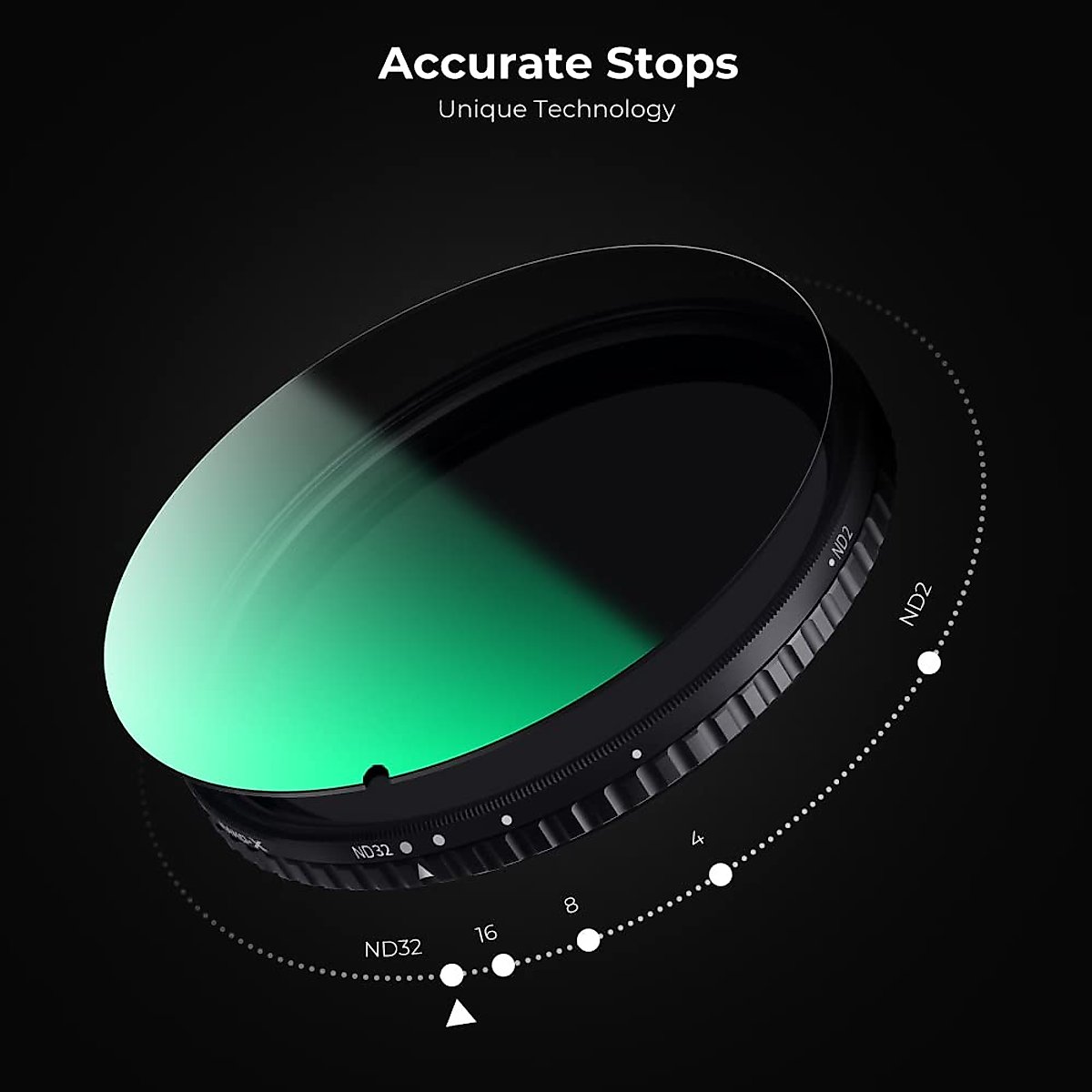 K&F Concept 52mm Variable ND Filter ND2-ND32 Camera Lens Filter (1-5 Stops) No X Cross HD Neutral Density Filter with 28 Multi-Layer Coatings Waterproof (Nano-X Series)