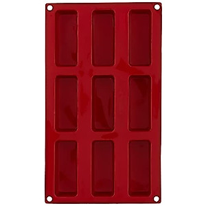 Silicone Molds [Twinkie, 9 Cup] Cupcake Baking Pan - Free Paper Muffin Cups - Non Stick, BPA Free, 100% Silicon & Dishwasher Safe Silicon Bakeware Tin - Kitchen Rubber Tray & Soap Molds